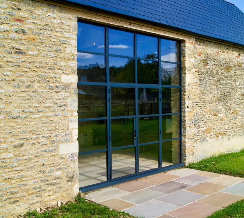Internal Steel Look Sliding Doors - Aluco